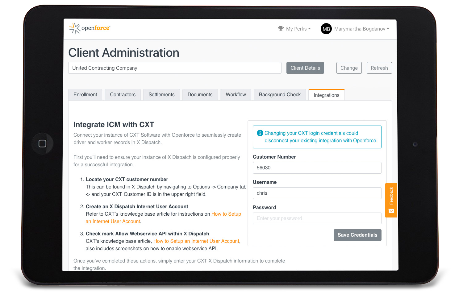 CXT Software X Dispatch Integration for Seamless IC Profile Syncing